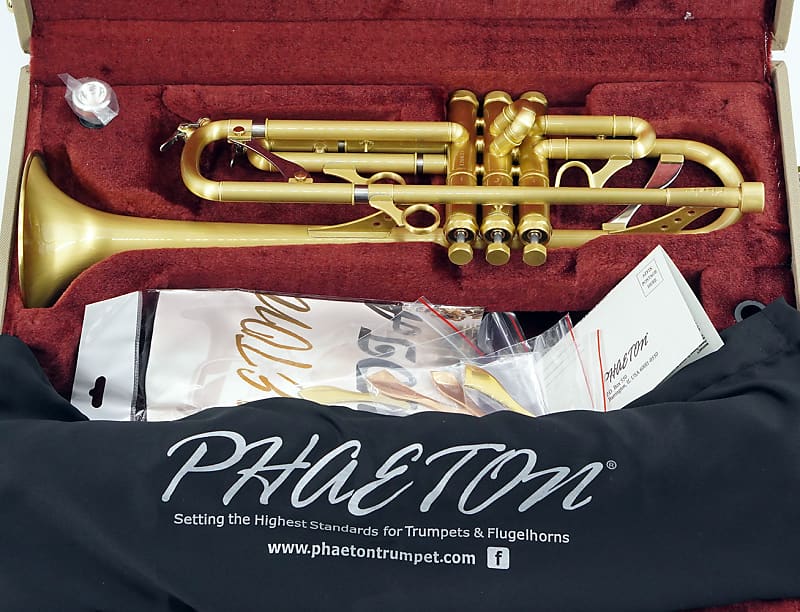 Phaeton PHT-FX-1100 Large Bell Brushed Brass Bb Trumpet - | Reverb