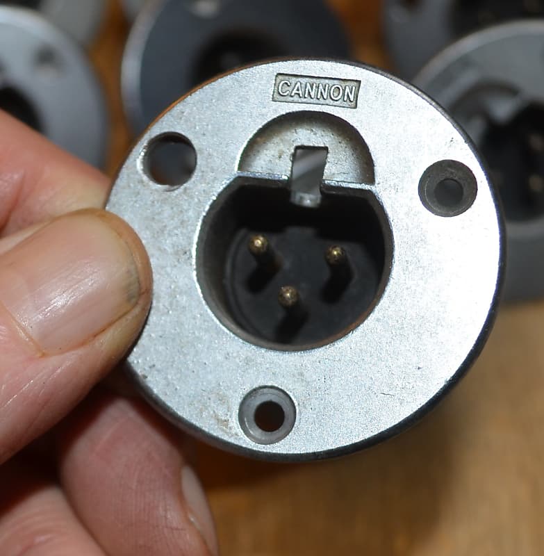 4) cannon ua-3-14 chasis mount cannon "d" connectors male 3 | Reverb