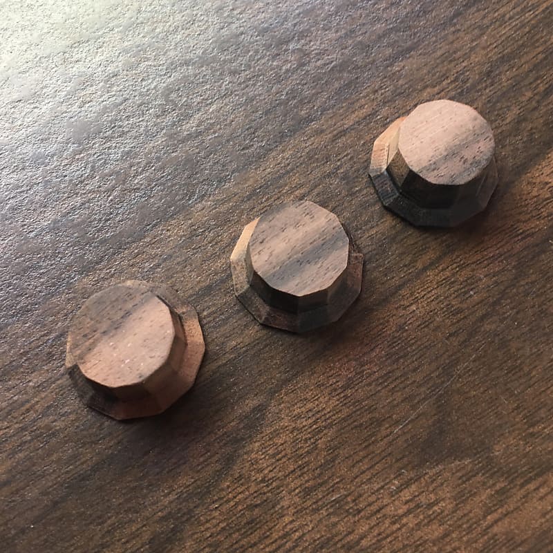 Guilford Macassar Ebony 11 sided knobs - Set of 3 | Reverb