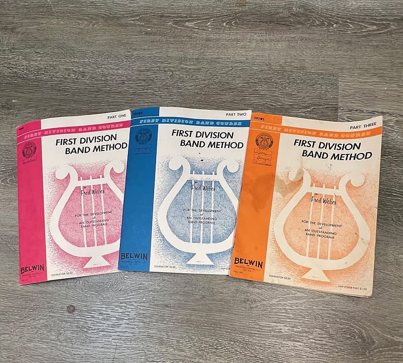 First Division Band Method Books 1-3 By Fred Weber | Reverb