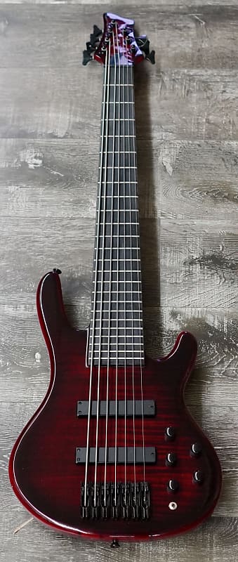 AIO Wolf S11-7 7 String Bass Guitar - Wine Red | Reverb