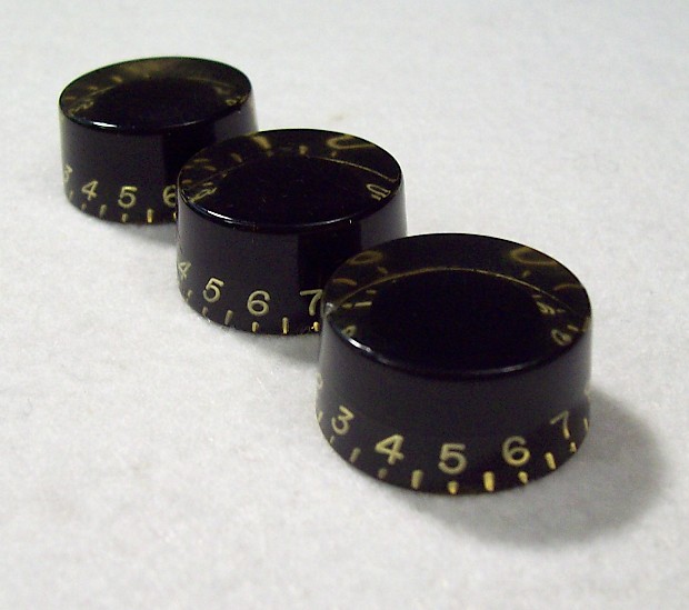 1975 Black Gibson Speed Knobs | Reverb