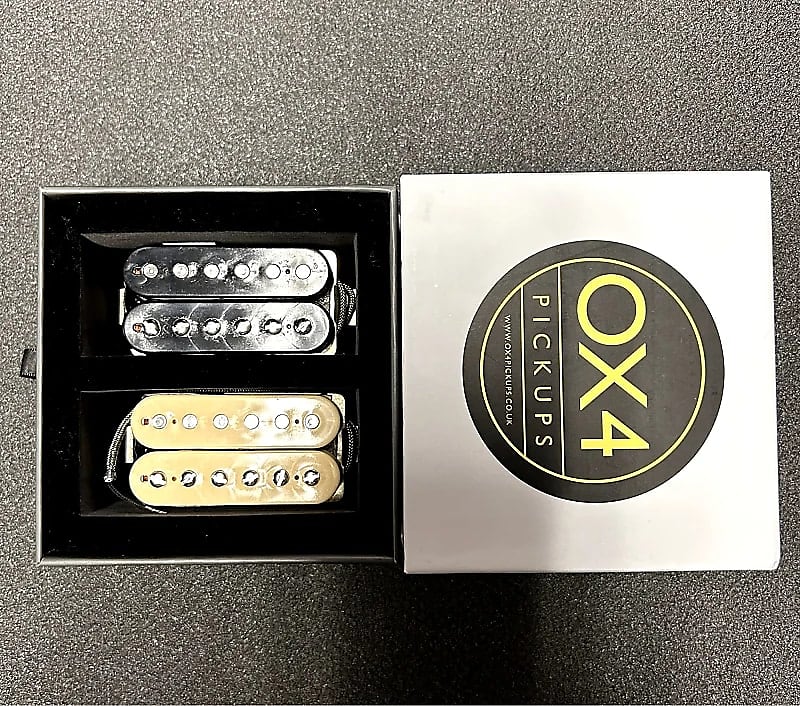 OX4 BEANO Humbucker Pickups Set Zebra Cream/Black | Reverb