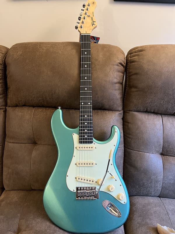 Tagima TW-500 Strat Copy Metallic Surf Green | Reverb