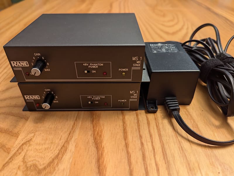 Two Rane MS1 Mic Preamps and RS1 Power Supply | Reverb