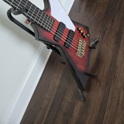 6-String Explorer Bass Oxbloodburst | Reverb