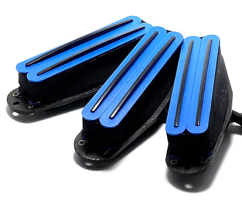 Dragonfire Duo Rails SSS Set Strat Sized Humbucker Pickups, | Reverb