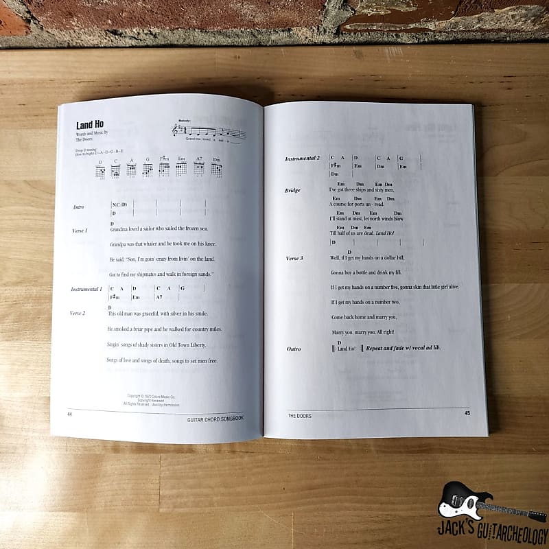 The Doors Guitar Chord Book (2000s) | Reverb