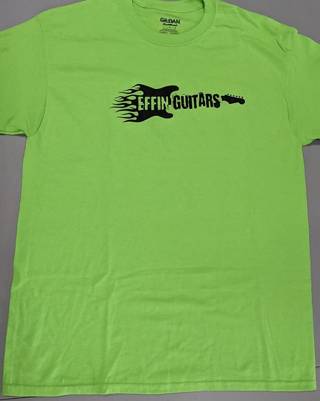 Effin Guitars Logo T-Shirt, Lime Green Size Large - 100% | Reverb UK