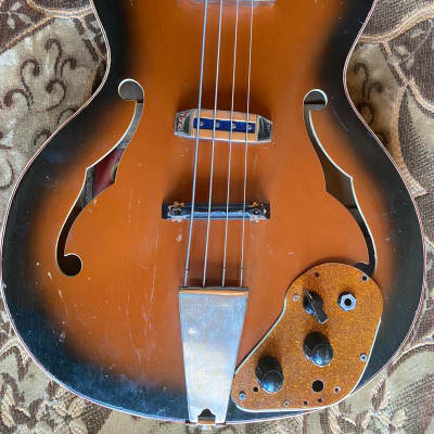 Lviv Lvov Semi Acoustic Bass 1971-1986 Tan Soviet USSR | Reverb