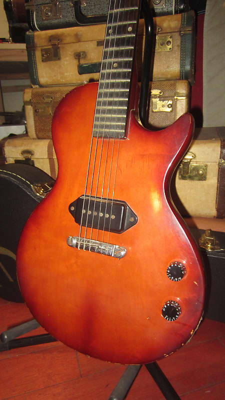 ~1976 Global Les Paul Jr. Copy Sunburst w Hard Case | Reverb