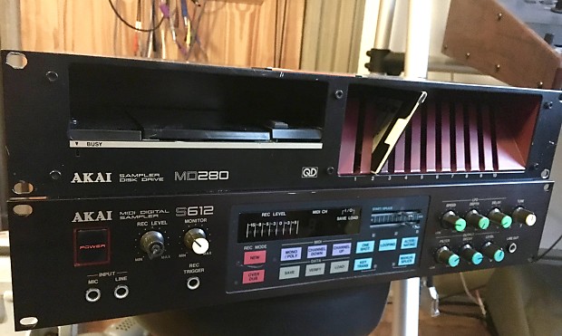 Akai S612 Sampler with MD280 Quick Disk Drive WORKING! | Reverb