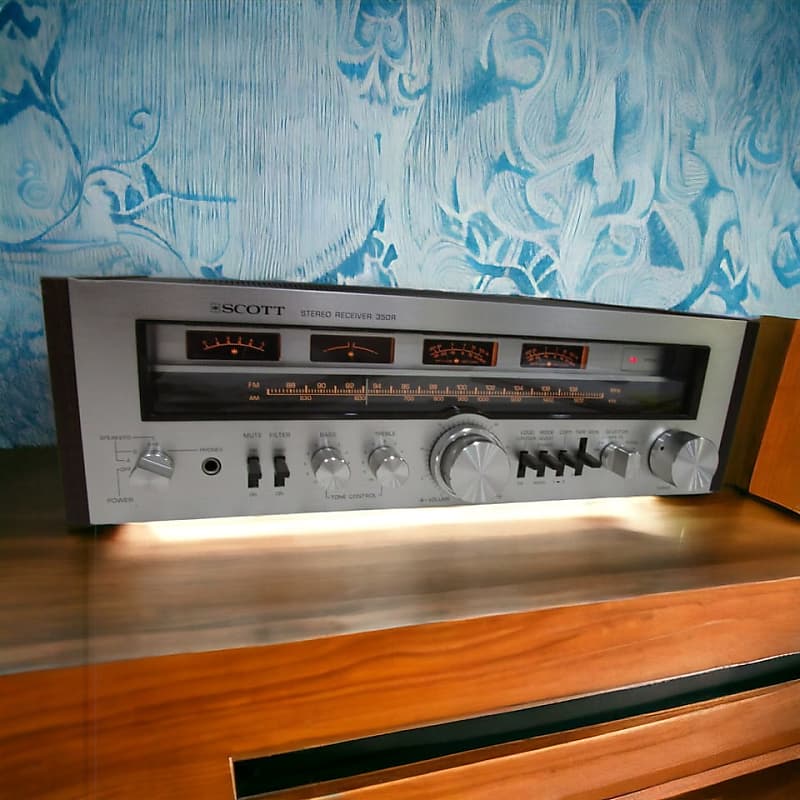 🔥 70's Vintage H. H. Scott 350R Stereo Receiver-Silver | Reverb