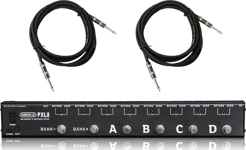 Joyo PXL-8 Effects Loop Router Pedal, Black w/ Cables | Reverb