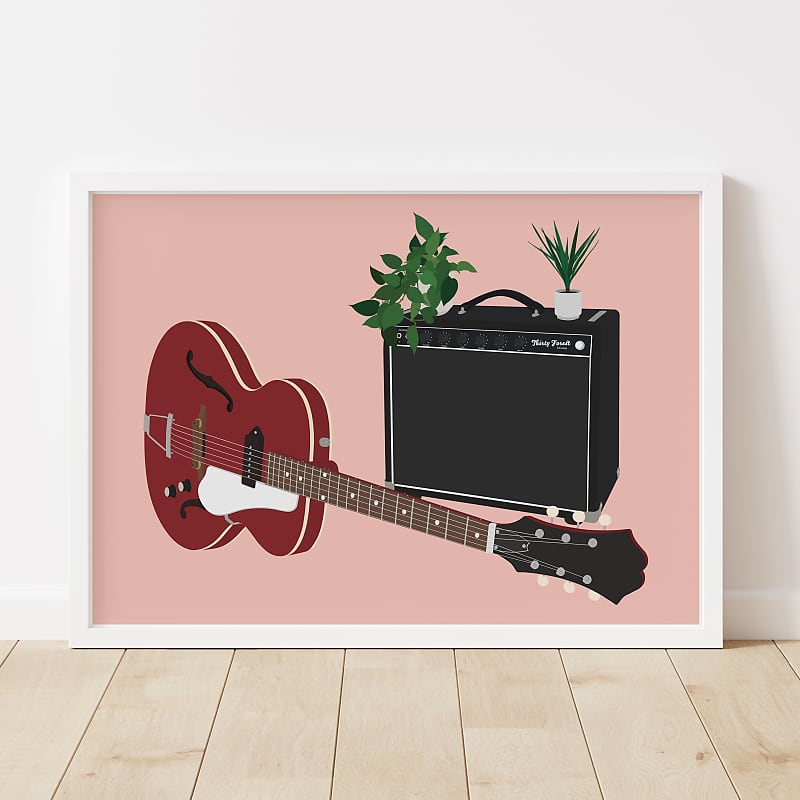 Epiphone Century Print - Electric Guitar Poster, Guitarist | Reverb