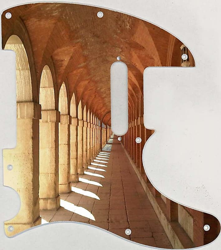 Graphical pickguard Fender Telecaster Tele Standard 8 Hole | Reverb