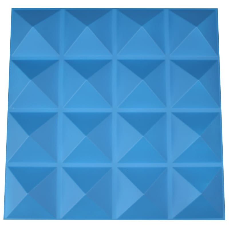 SoundAssured Pyramid Acoustic Diffuser Blue | Reverb