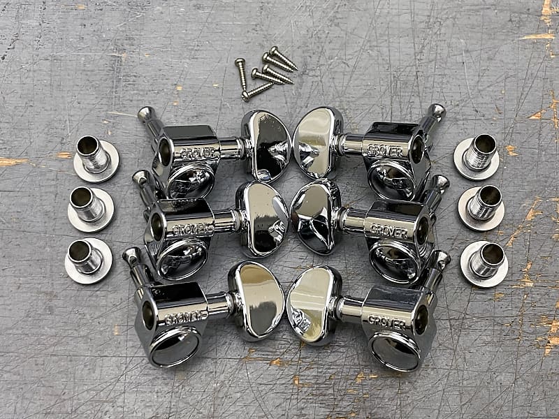 Grover 3x3 Tuning Heads Tuners Chrome | Reverb