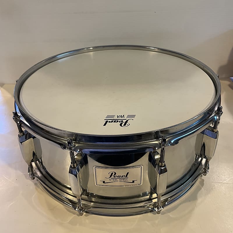 Pearl Steel Shell 5.5" x 14" 10 Lug Snare Drum complete Pearl | Reverb