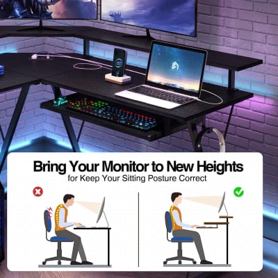 Studio Furniture 54" L-Shaped Music Recording Studio Desk | Reverb