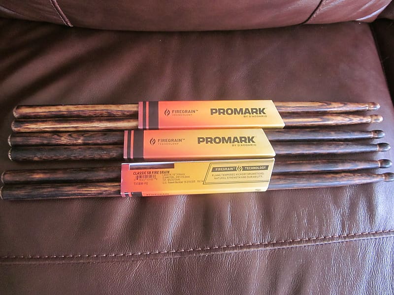 Promark Classic 5B Fire Grain Drum Sticks Buy 2, Get 1 Free! | Reverb