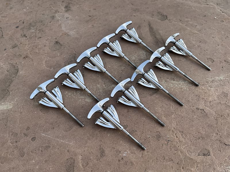 10 - 1960/70's Ludwig Bass Drum T-Rod & Claw Tension Rod Sets | Reverb