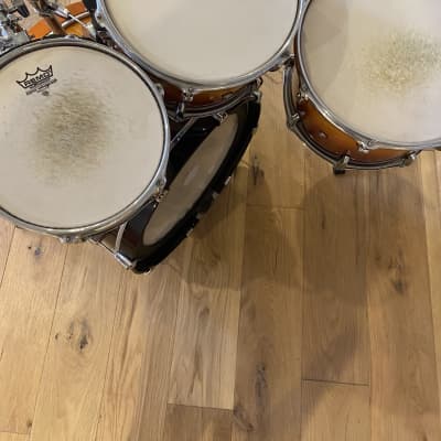 Pearl Session Custom Kit w/20’ Kick - Amber Sunburst | Reverb