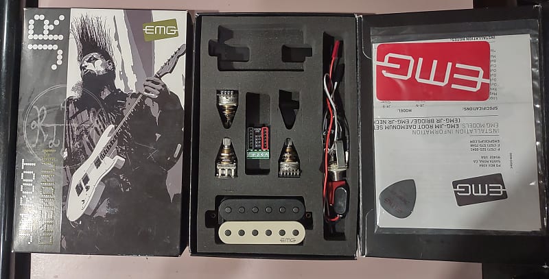EMG DAEMONUM Jim Root Bridge Pickup - F Spaced - Black/Cream | Reverb