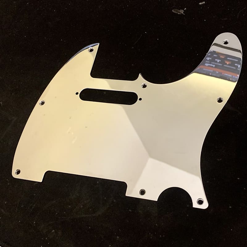 CHROME! Genuine Fender Telecaster Tele Pickguard | Reverb