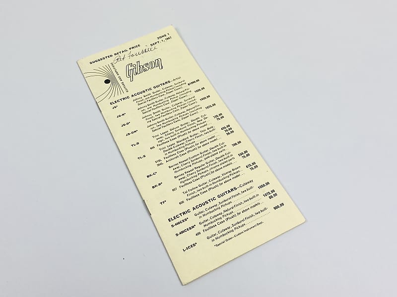 Gibson Price List 1967: Knowledge is power | Reverb
