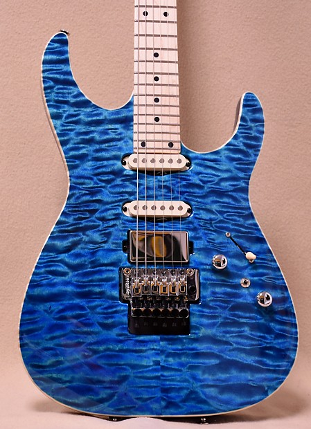 Tom Anderson Angel in Deep Bora Bora Blue with Floyd Rose and | Reverb
