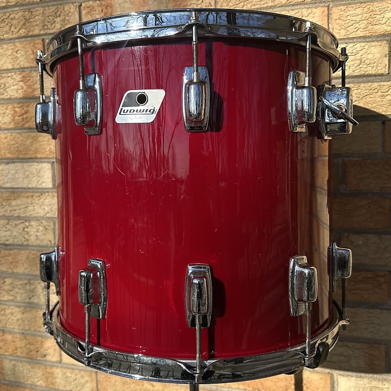 Vintage Ludwig Rocker Series 15" Tom Red 14x15 1980s-1990s | Reverb
