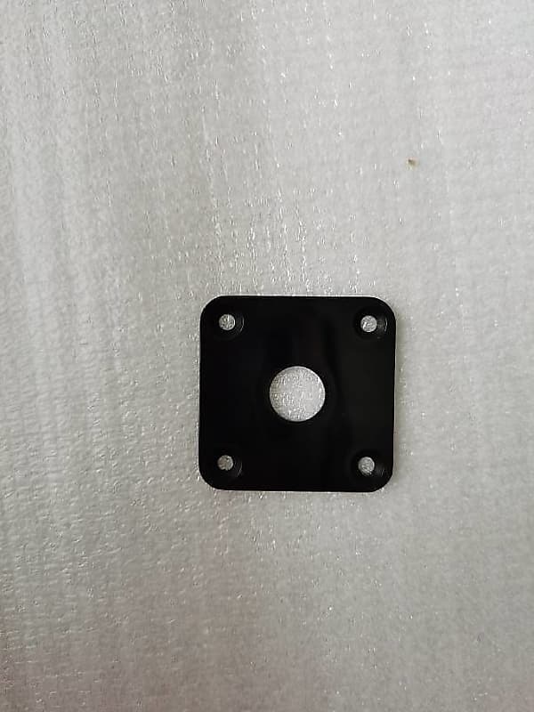 Black Guitar LP Style Jack Plate | Reverb