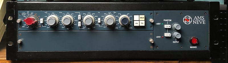 AMS Neve 1081 CH Horizontal Mic Preamp / EQ Module Racked | Reverb