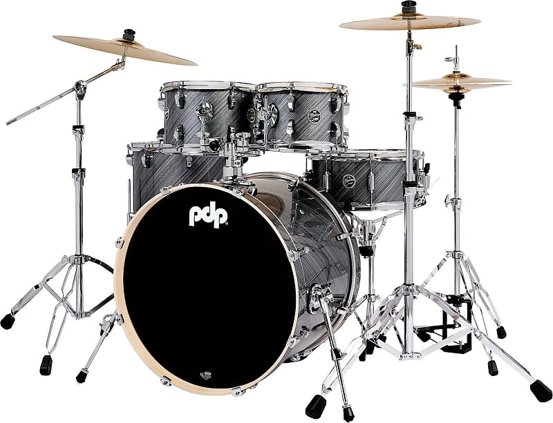 PDP Mainstage 5-Piece Complete Acoustic Drum Kit, TW Graphite | Reverb
