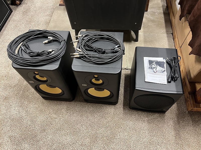 KRK 10" Rokit G4 3 way active monitors (2) 2021 - Black | Reverb