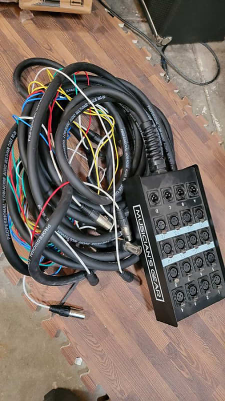 Musicians Gear | 16x4 50ft Stage Snake | 16 XLR Inputs / 4 | Reverb