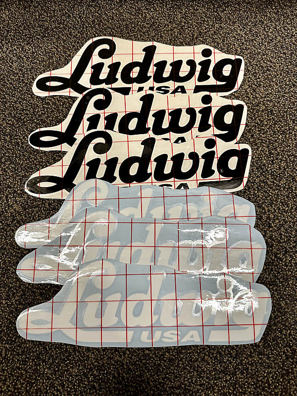 Ludwig USA - Black & White Decals | Reverb