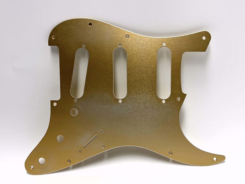Stratocaster Pickguard Gold Anodized Aluminum 11 Hole Strat | Reverb