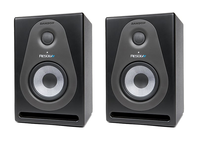2 x Samson Resolve SE A5 Powered Studio Monitor Speaker 5'' | Reverb