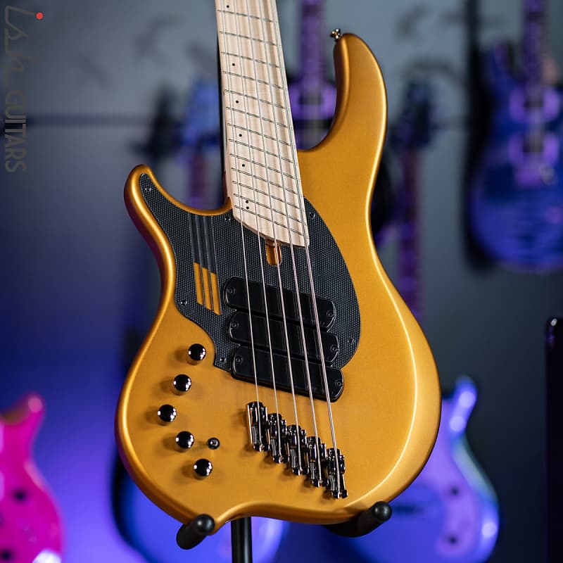 Dingwall NG-3 5-String Bass Left Handed Metallic Gold Matte | Reverb