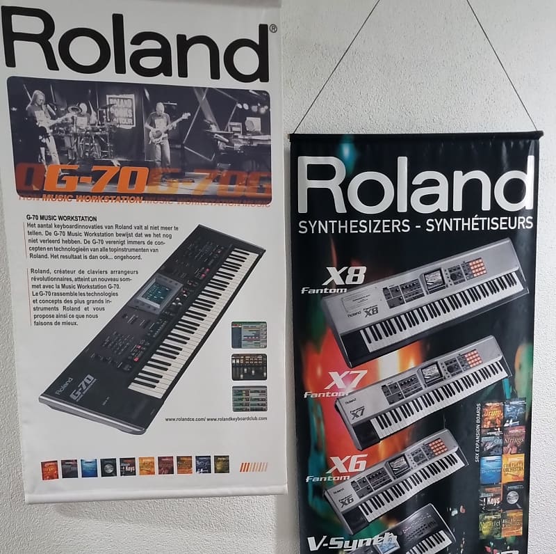 Roland Banners from a local music shop 2000's | Reverb Canada