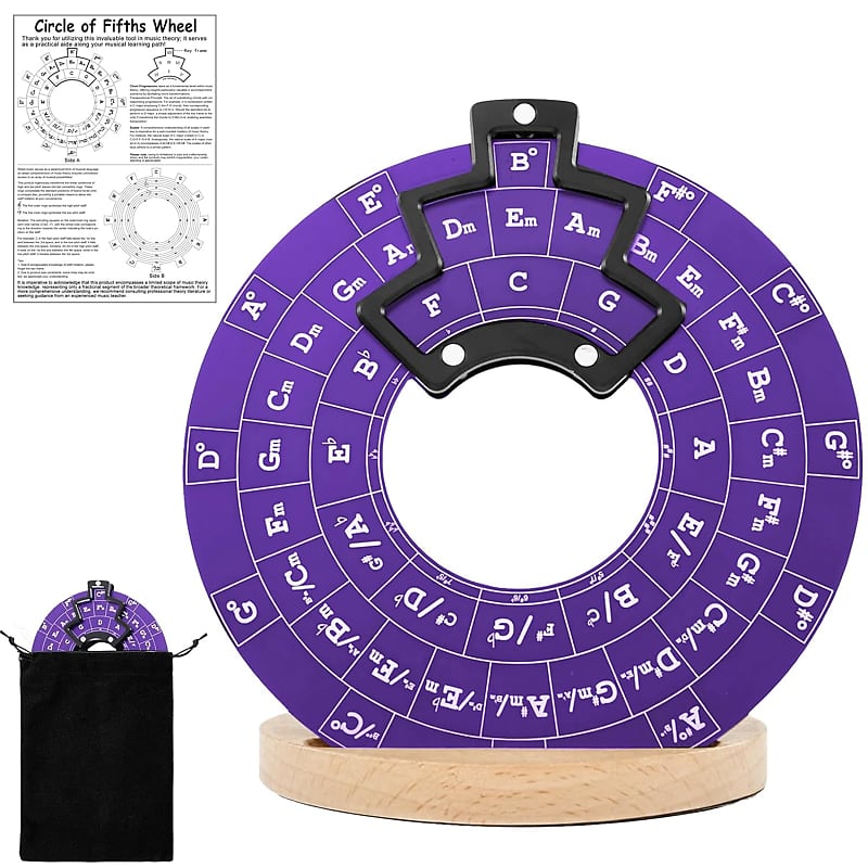 Circle Of Fifths Wheel Metal Melody Tool, Guitar Music Theory | Reverb