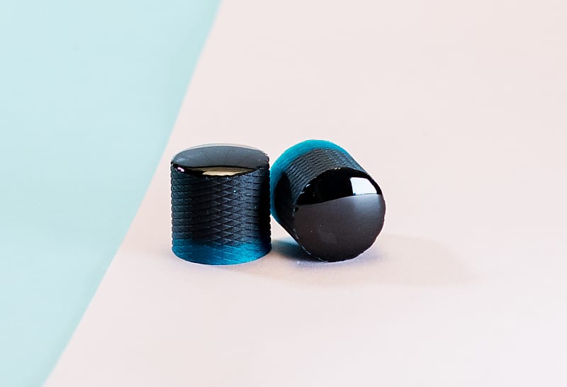 Midnight Forest Green Gentle Knurl Knob Duo | Reverb