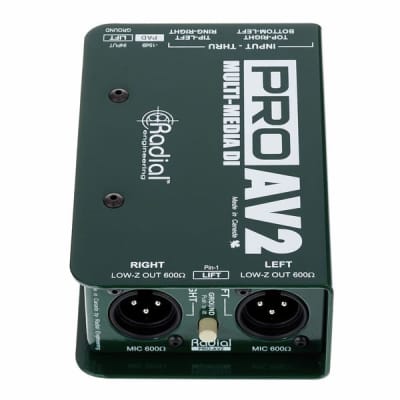 Radial ProAV2 Passive DI Multi-media Direct Box Pro AV2 | Reverb