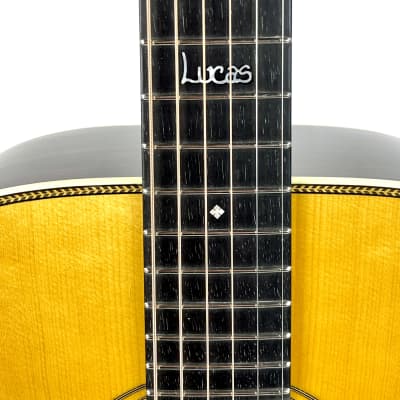 2002 Lucas Vintage LD-28 Wedge Natural Randy Lucas Custom | Reverb