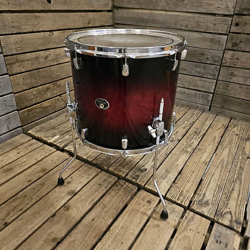Floor Tom 16" Tama Silverstar, Transparent Red Burst USED! | Reverb