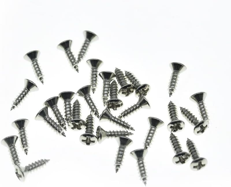 30-Pack 3 x 3/8" Stainless Steel Guitar/Bass Pickguard Screws | Reverb