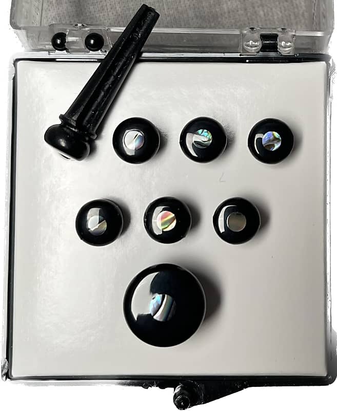 Martin Black/Pearl Inlay Bridge Pins | Reverb