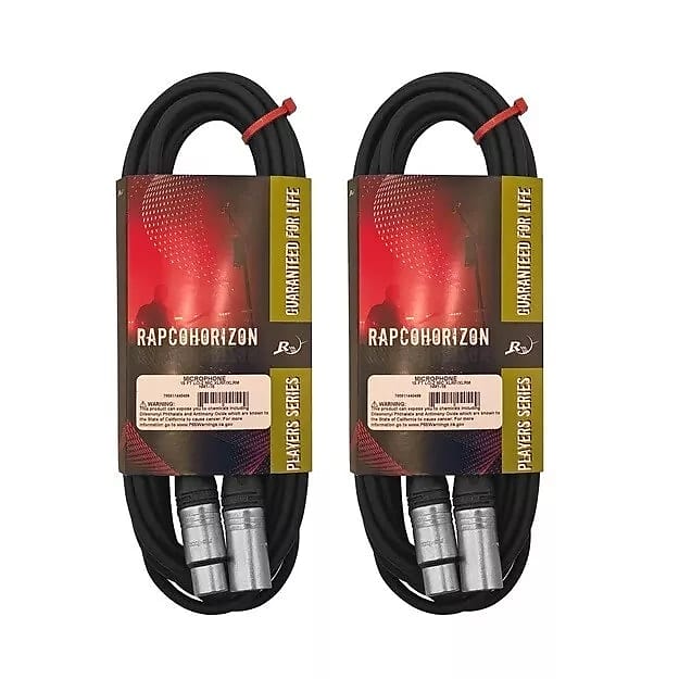 (2 Pack) 15ft Rapco Horizon N1M1-15 Microphone Cable with | Reverb